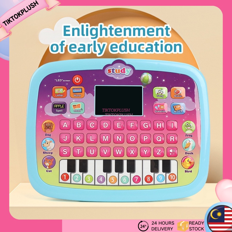 24H⚡ Education Toys machine Tablet music with LED Screen Learning ...