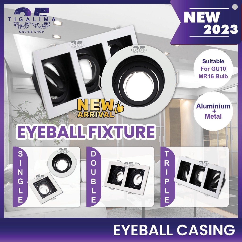 LED Eyeball Casing / Fitting GU10 MR16 Spotlight Downlight LED Casing ...