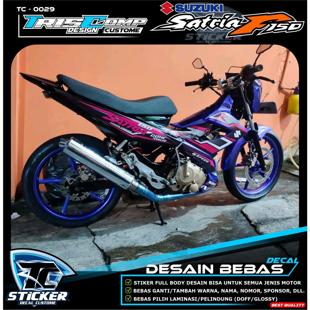 New SATRIA OLD/SATRIA BARONG/FU 150 Full Body Decal Sticker/FACELIFT ...