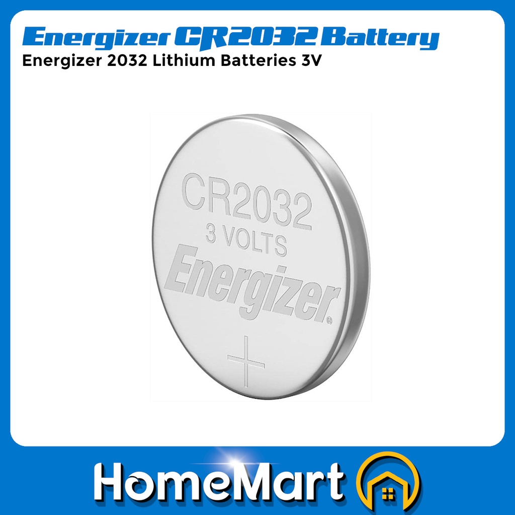 Energizer CR2032 Battery Lithium Coin Cell 2032 3V Batteries | Shopee ...
