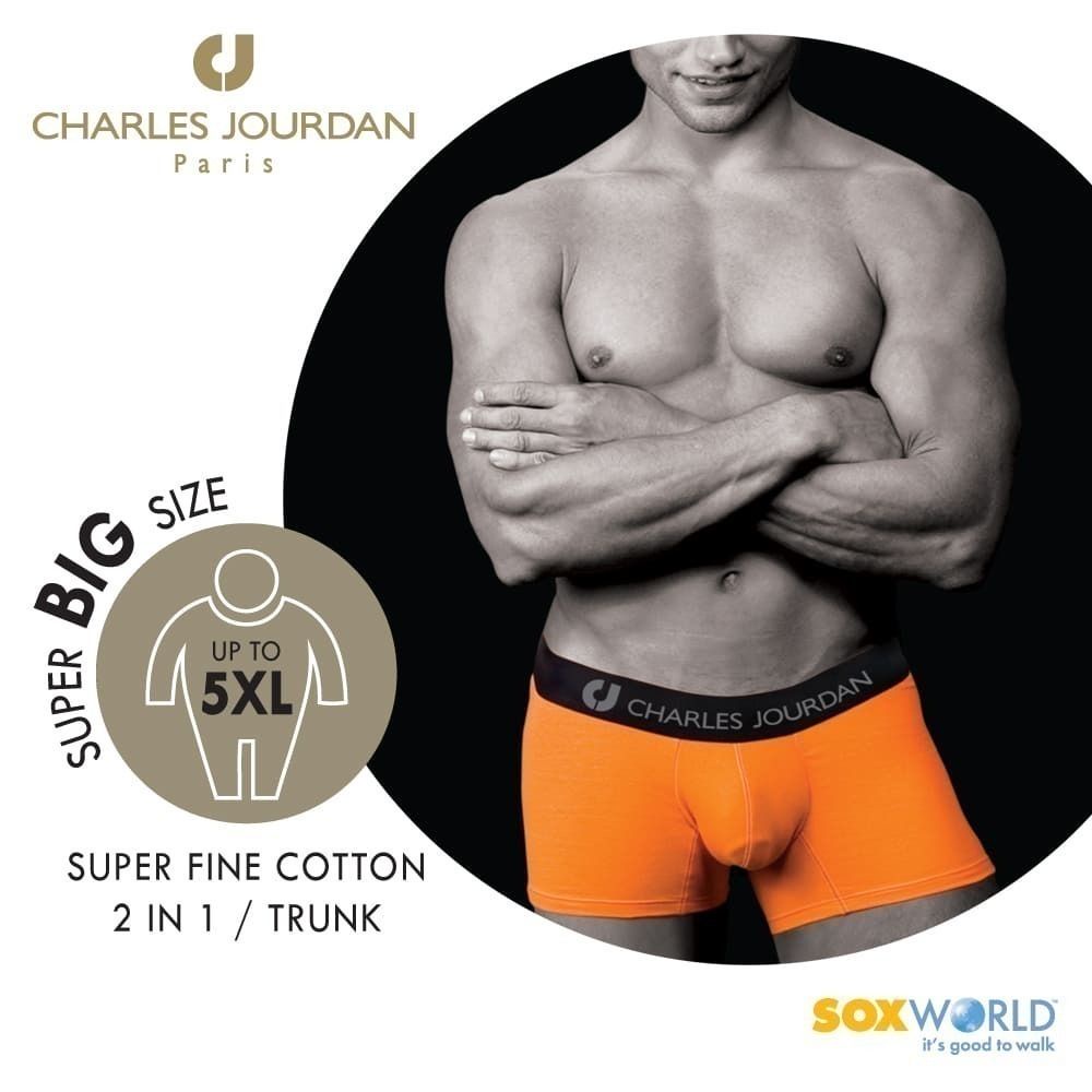 Charles Jourdan 2-In-1 Men Plus Boxer - Size 3XL/4XL/5XL 50-CT-12 | Shopee Malaysia