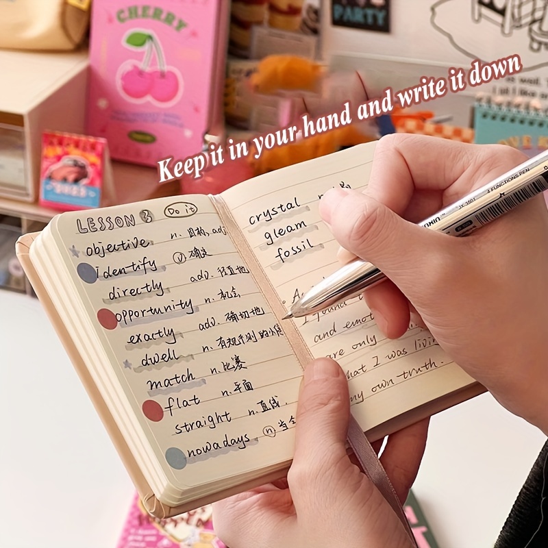 80 Sheets A7 Creative Hard Cover Grid Notebooks for Planners Take Notes ...