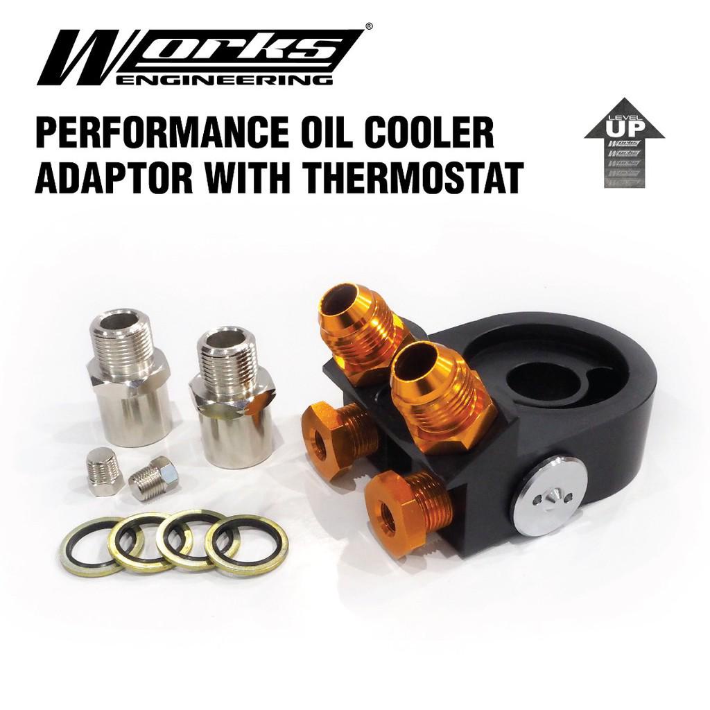 Universal Engine Oil Cooler Adaptor with Thermostat / Oil Filter ...