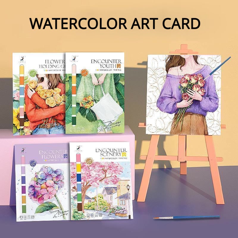 CLEARANCE Creative Watercolor Painting Book Decompression Coloring Book ...