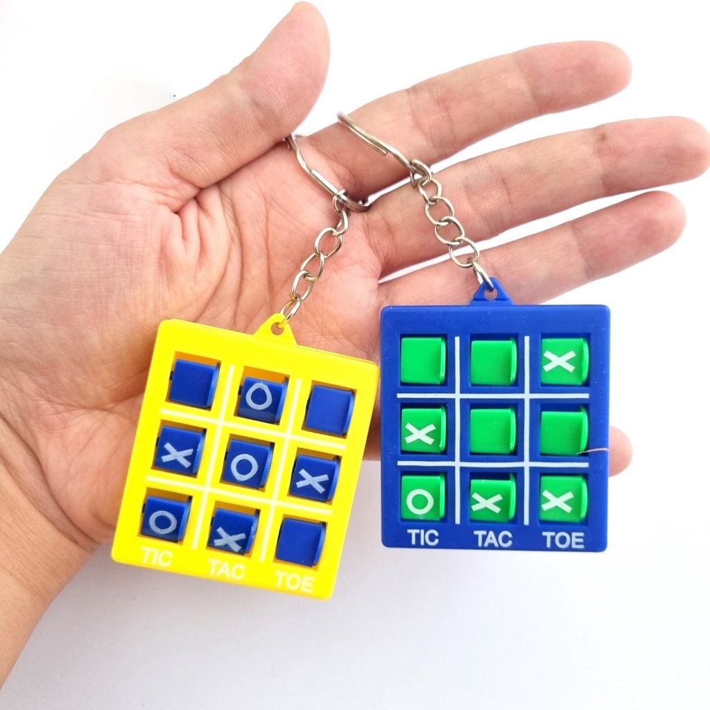 Mini Interest Chess Board Brain Game Tic Tac Toe Toys Keychains Kids ...