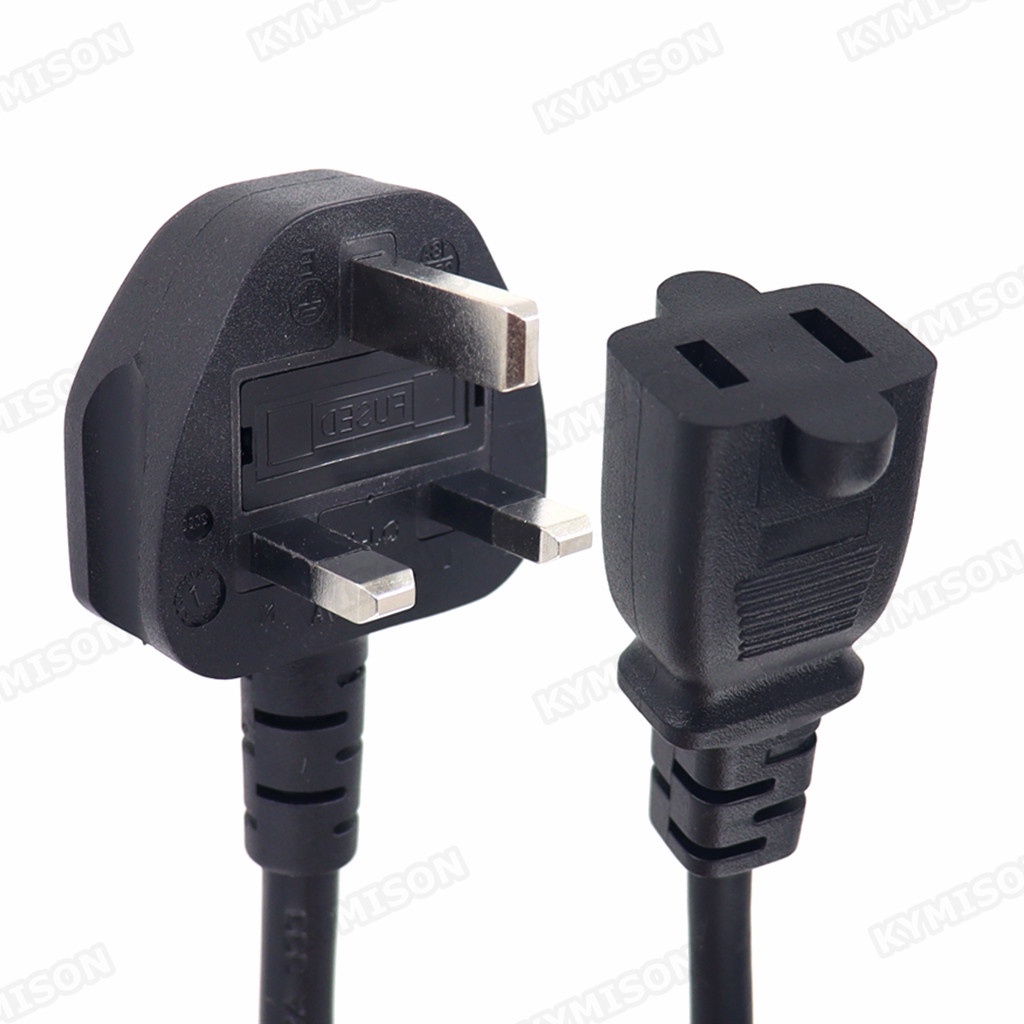 UK BS1363 3 Pin Male Plug to USA Female Power Adapter Cable, Singapore ...