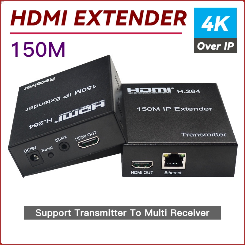 H.264 150M HDMI Extender Over IP HDMI rj45 Over UTP/STP CAT5e CAT6 ...