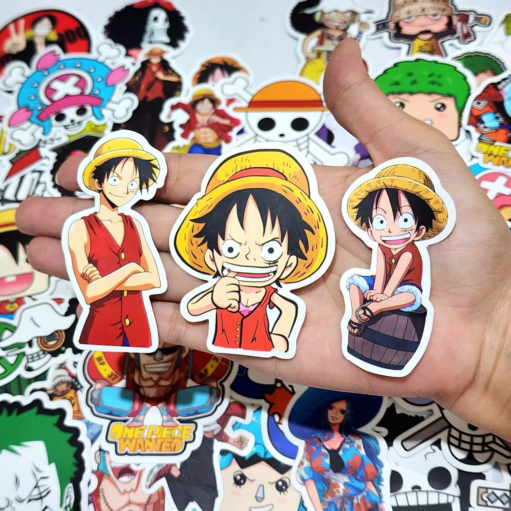 Luffy One Piece sticker (Set 2) Firmly Attached Waterproof Suitcase ...