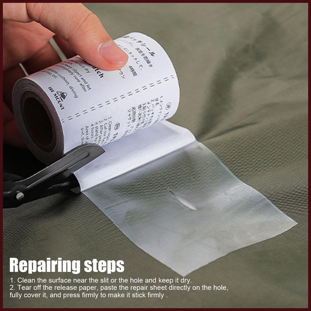Tent Repair Tape 7.5*375cm Clear Camping Gear Repair Tape Canvas Kit ...