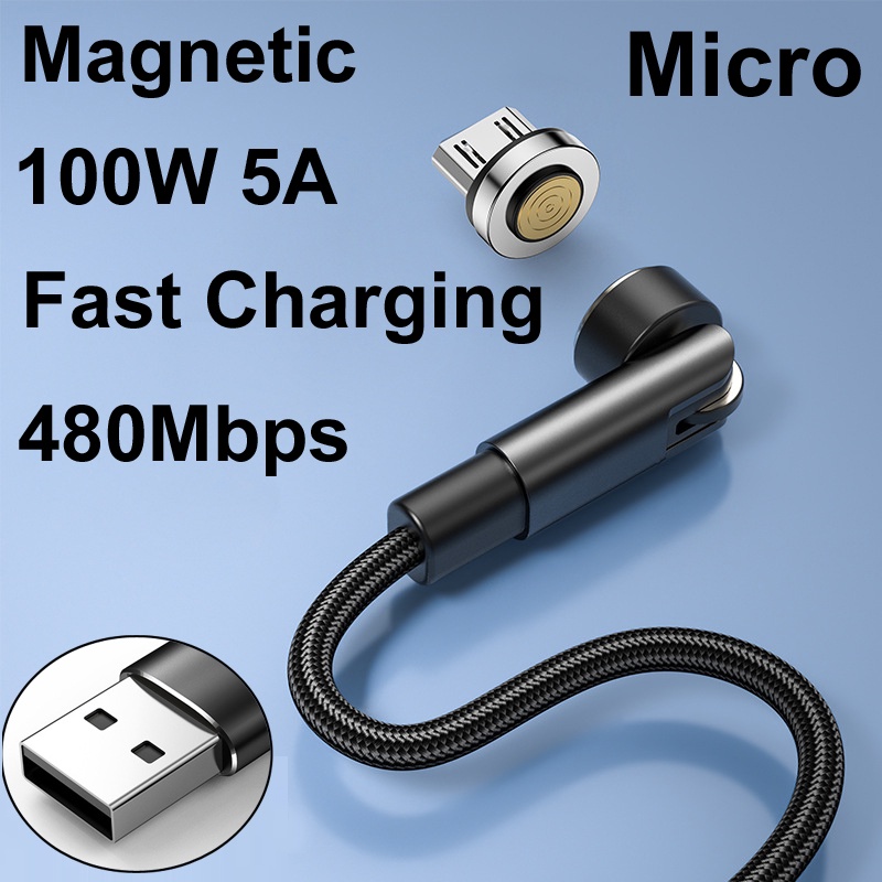 100W 5A 540 Rotate Magnetic Cable Fast Charging Magnet Charger Data ...