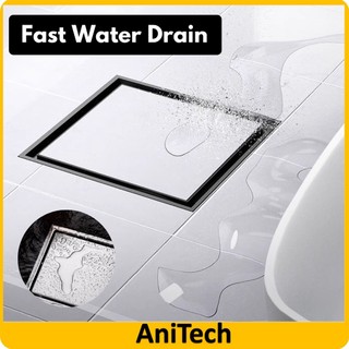 SUS 304 15cm/10cm Tile Insert Floor Trap Stainless Steel Anti Cockroach ...