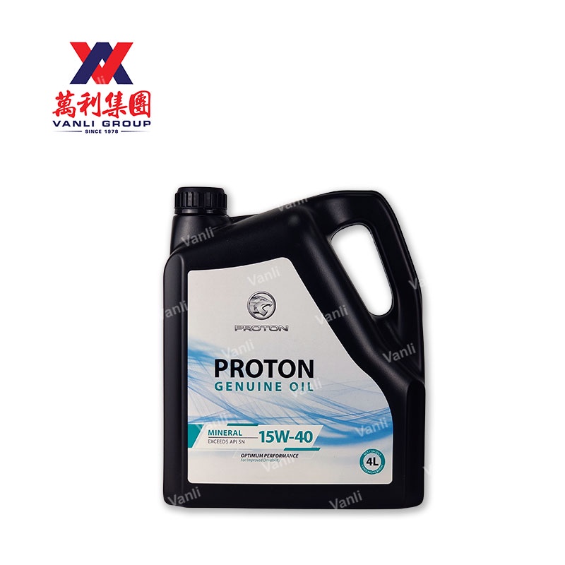 Proton Fully Semi Synthetic Engine Oil SN 4L Petronas Minyak Hitam ...
