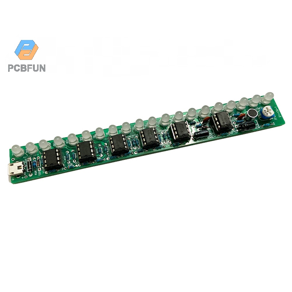 Pcbfun USB Audio Spectrum Lamp DIY Kit LED Volume Level Indicator ...