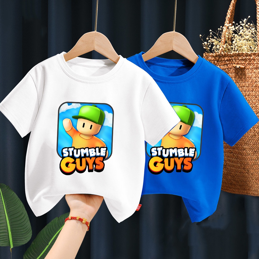 Stumble Guys Shirt Cartoon Kids Clothing Budak Kids Baju Tshirt ...