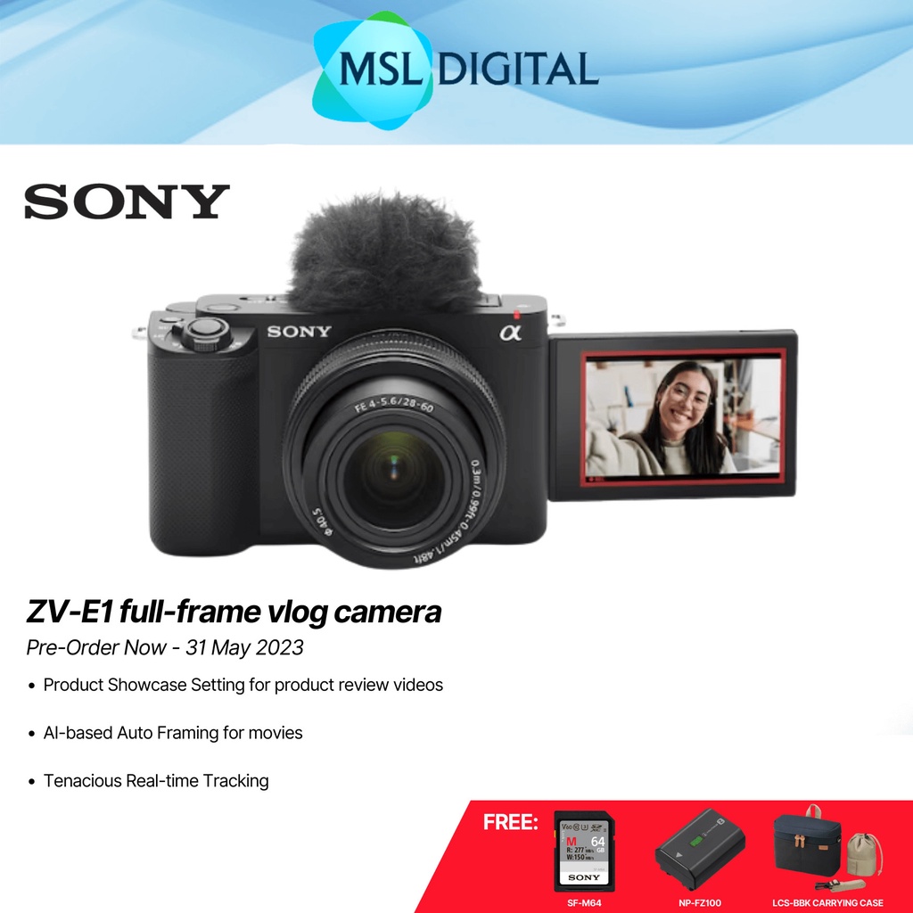 SONY ZV-E1 | Full-frame vlog camera | ALL INTERCHANGEABLE LENS CAMERAS + Free 64GB Card ...