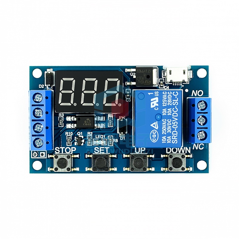 One-way relay module delayed power-off disconnection trigger delayed cycle timing circuit switch ...