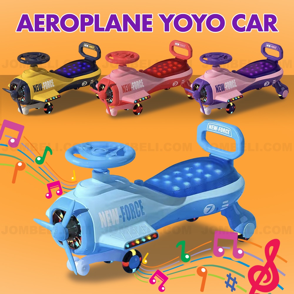 100kg AEROPLANE YOYO CAR Baby Swing Car plasma twist self-powered ride ...