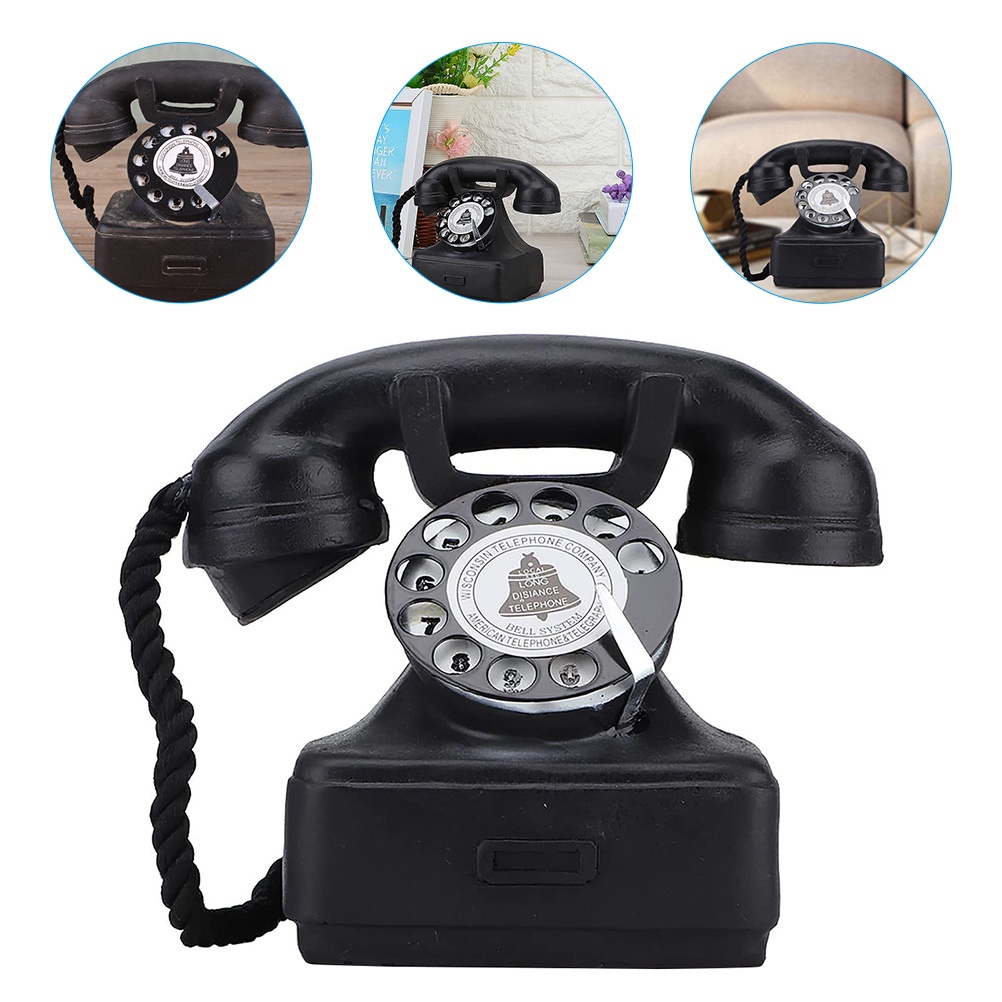 Adorno Para Mesa De Dining Table Decor Vintage Telephone Model Rotary ...