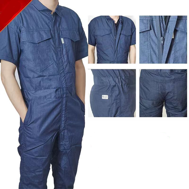 Summer PPE Safe Jumpsuit Short Sleeve Work Safety Overall Workwear ...