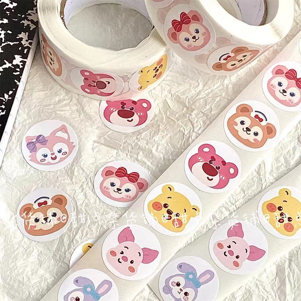 500pcs/roll Disney LinaBell Lotso Sealing Sticker Tapes Cute Label ...