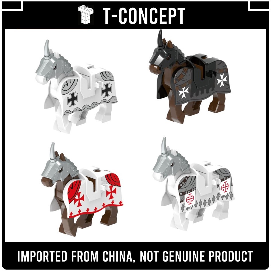 Medieval Series Teutonic Doctor Templar Knights Warhorse Lego Mini ...