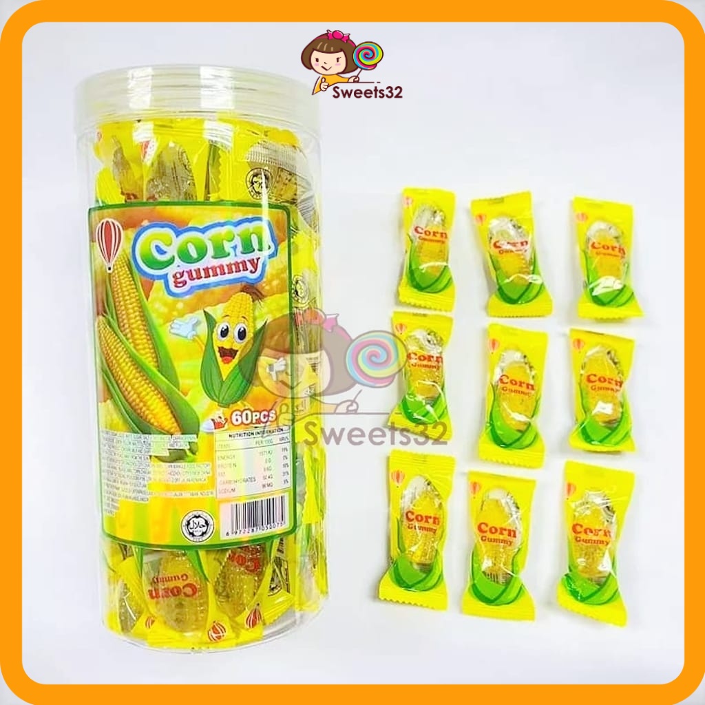 60pcs Corn Gummy Pudding Sweet Corn Flavor (±9G x 60Pcs) | Shopee Malaysia