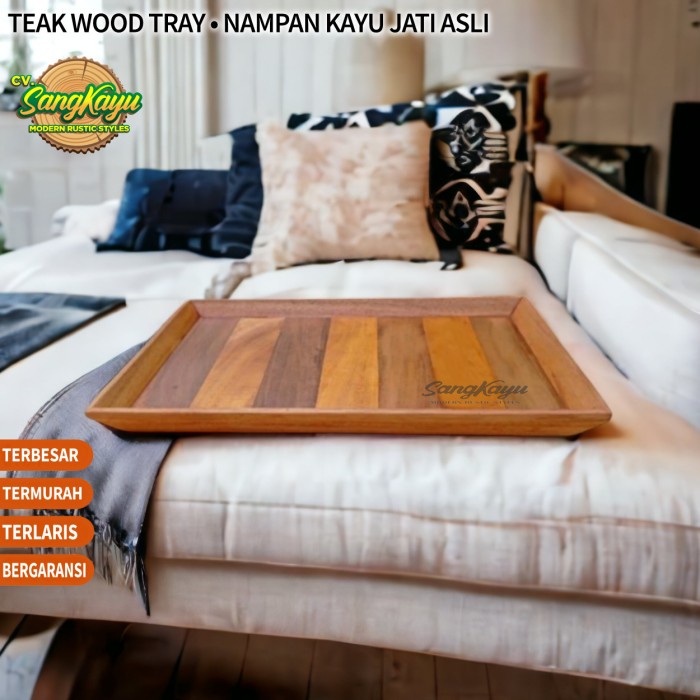 KAYU Premium teak wood tray Combination Of teak wood tray Unique Wooden ...