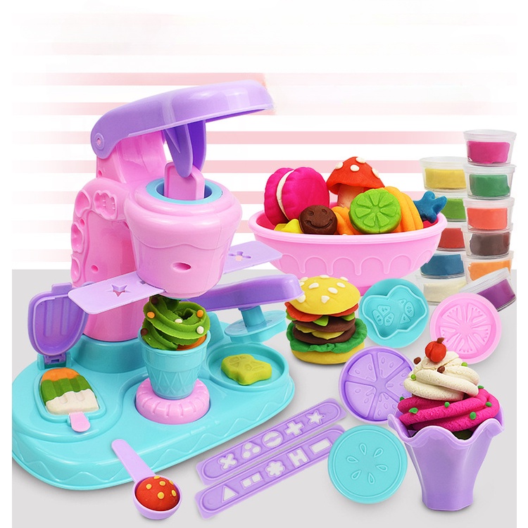 Ice Cream Machine Pretend Play Dough Toys Children Gift Art Clay ...
