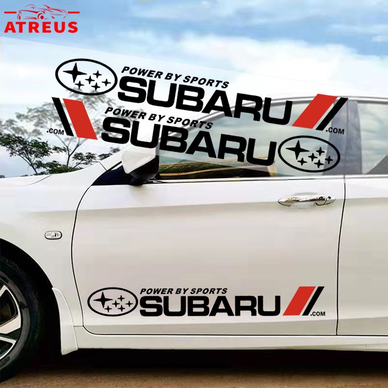 Subaru Car Stickers Auto Door Side Body Decor Decals Anti-scratch Cover ...