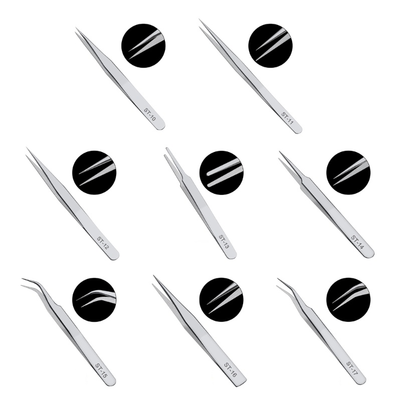 PCF* Stainless Steel Anti-iodine Tweezers Long Straight Forceps 12 5cm ...