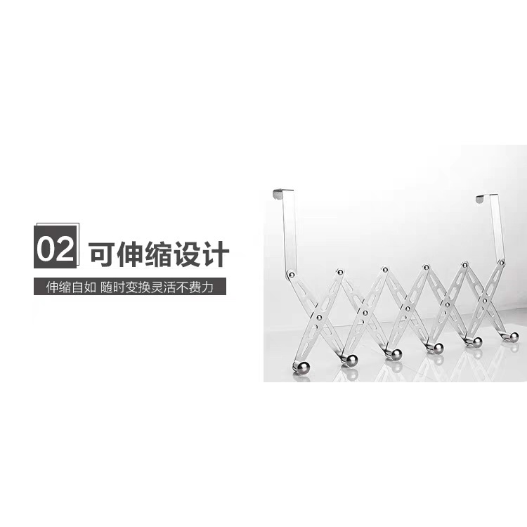 R&C Stainless Steel Over Door Folding Hook Clothes Hat Coats Jackets ...