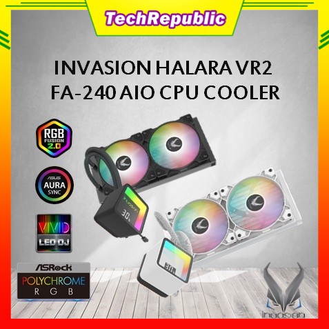 INVASION HALARA VR2 FA-240 AIO CPU COOLER (BLACK / WHITE) | INVASION DX ...