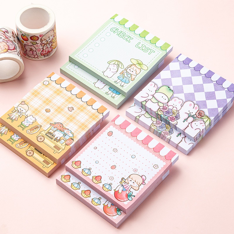 CYC 80 Sheets Colorful Cute Sticky Notes Memo Label Sticker Bookmarks ...