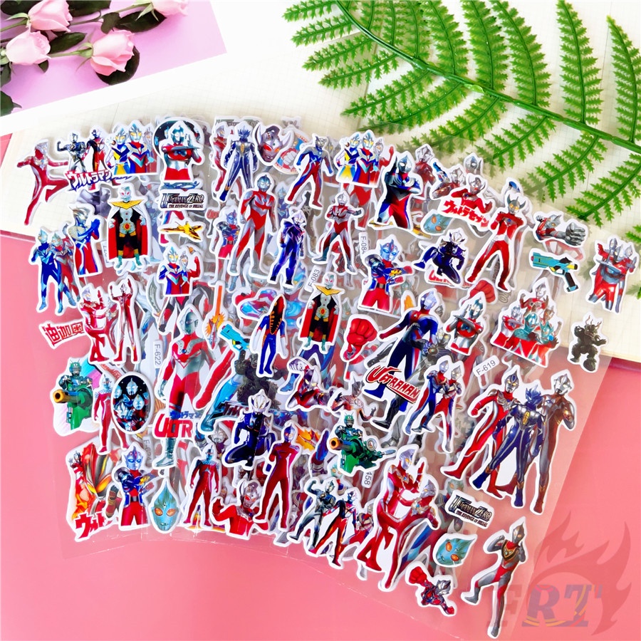 12Sheets/set Ultraman Series 01 DIY Rewards Sticker Cartoon 3D Puffy ...