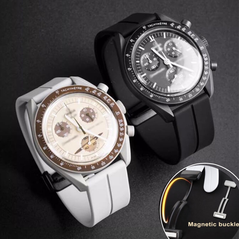 Strap for Omg for joint Moonwatch Planet Silicone Magnetic Buckle Watch ...