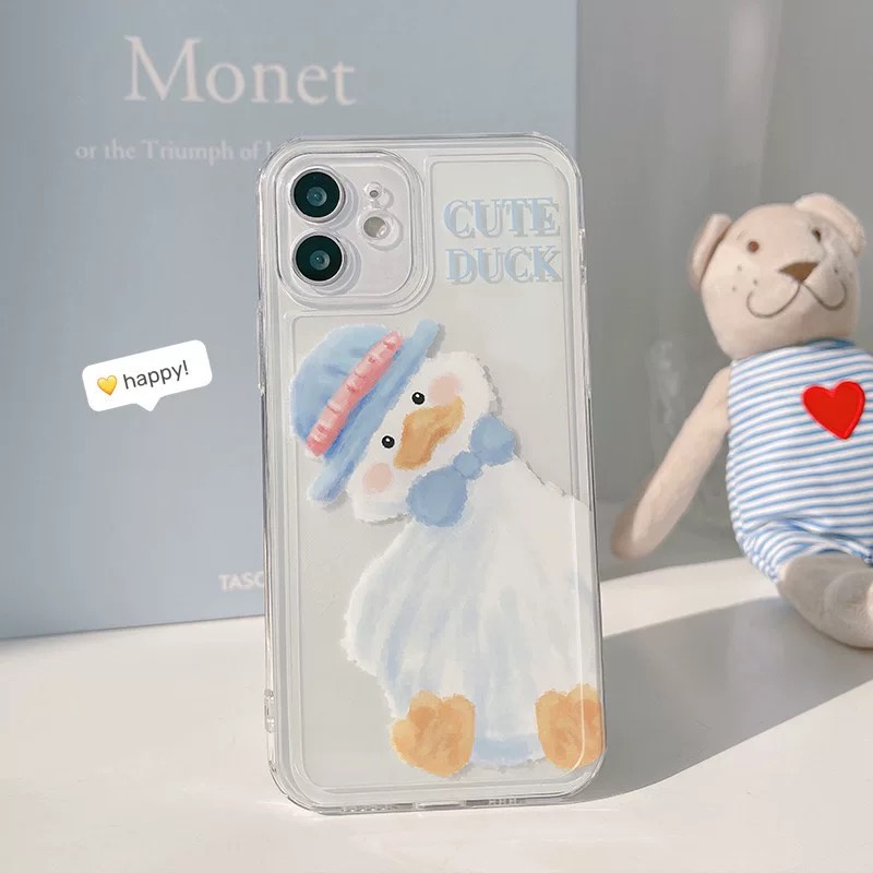 Cute Duck Case For iPhone 15 14 13 12 11 Pro Max XR XS Max X XS 7 8 ...