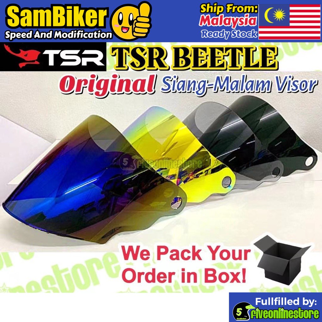 TSR Beetle 718GP Helmet Siang-Malam Visor V Shape Visor Index LTD X-Dot ...