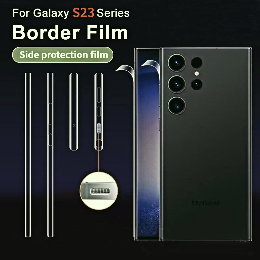 Samsung Galaxy S23 Ultra Slim Side Protector Hydrogel Protective Frame ...