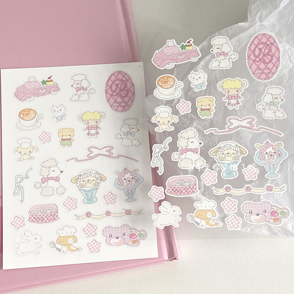 Cute Girl Retro Sticker Handbook Collage Decoration ins | Shopee Malaysia