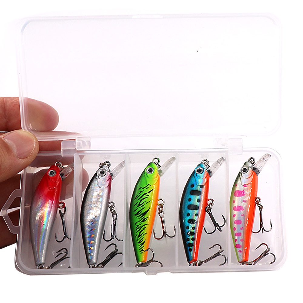 Fishing Lure Minnow 6.7g/5.5cm Sinking Water Umpan Sebarau Peacock ...