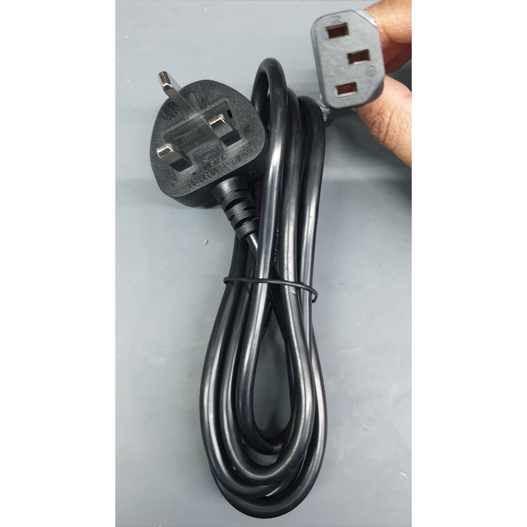 New Genuine (Linetek) 3 Pin UK to IEC C13 Desktop PC Power Cord Cable 1 ...