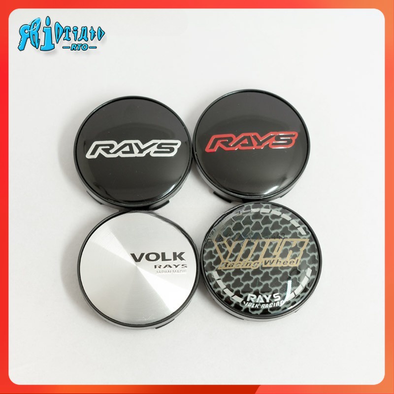 RTO 4PCS/lot 60/58MM RAYS VOLK Logo Car Wheel Center Caps Wheel Hub ...