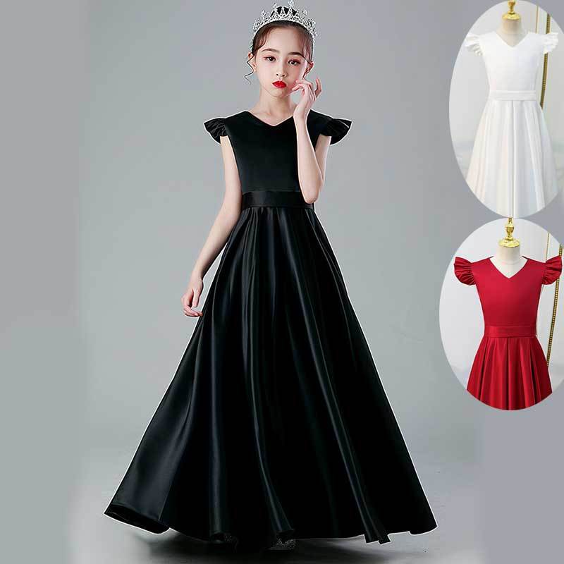 Customize Girls Black Princess Dress Music Festival Piano Violin ...
