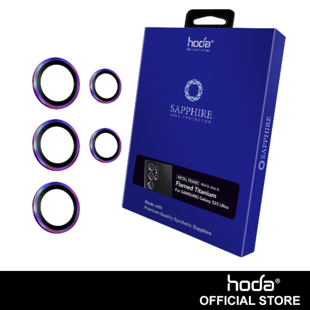 Hoda Sapphire Lens Protector for Samsung S23 Ultra - Titanium (5 Lens ...
