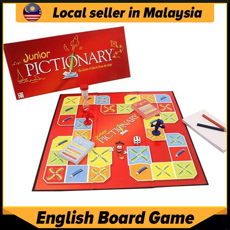 Board Game Kids Junior Pictionary Board Game Draw Guess Family Party ...