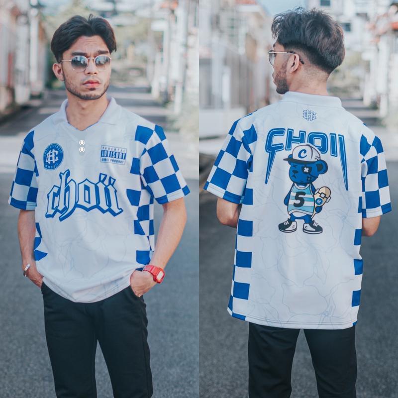 CHOII BLUE BOXx EDITION Baju Raya for Men Women Kids Football Jersey ...