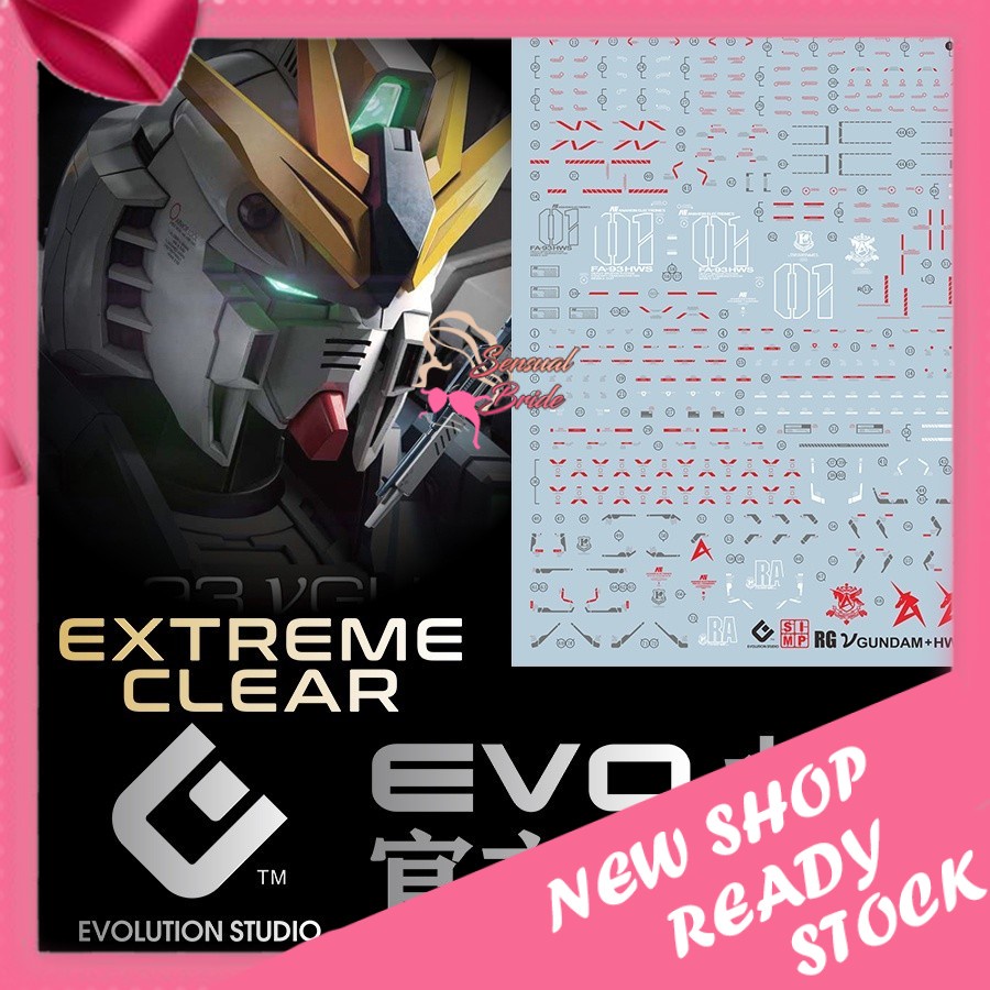 RG RX-93 NU GUNDAM RX93 EXTREME CLEAR DECAL | Shopee Malaysia
