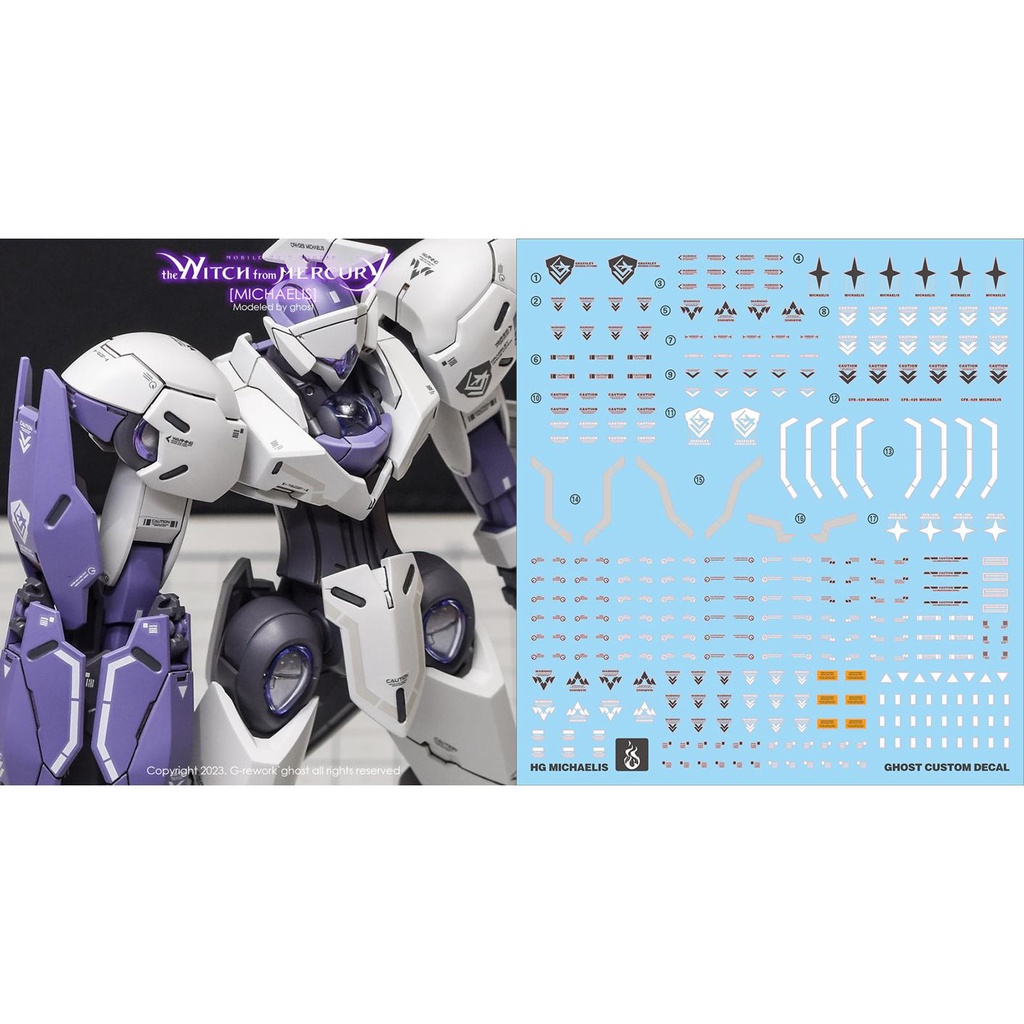YAN GHOST water slide decal FOR HG MICHAELIS | Shopee Malaysia