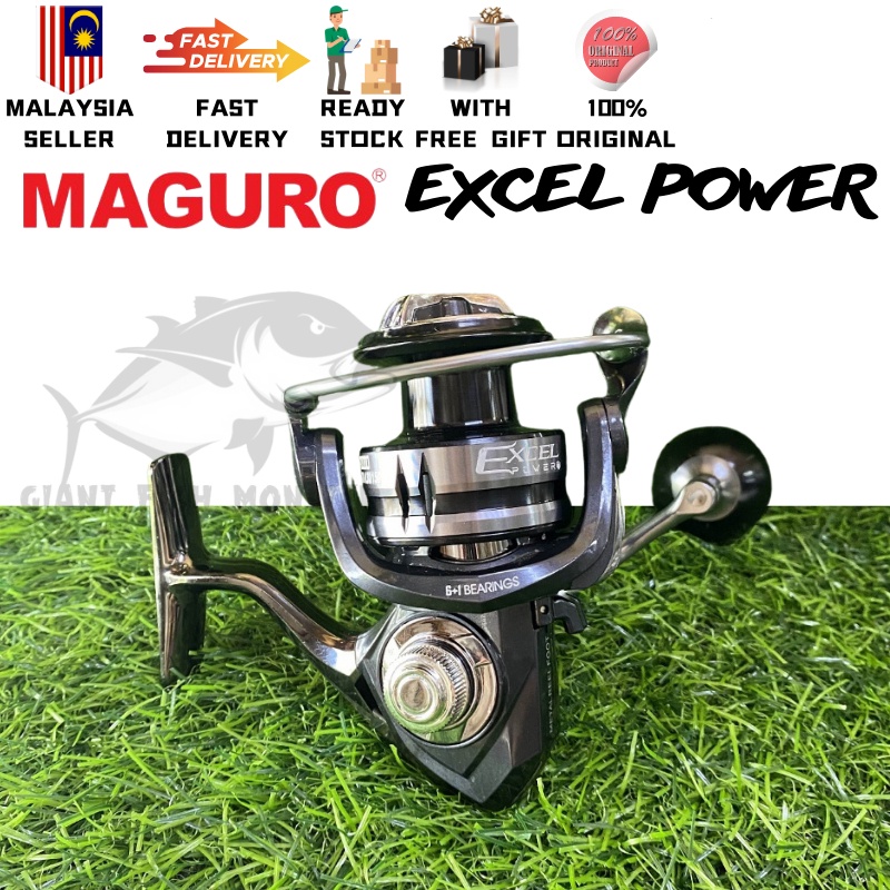 2023 MAGURO EXCEL POWER SPINNING FISHING REEL 2000 4000 5000 6000 WITH ...