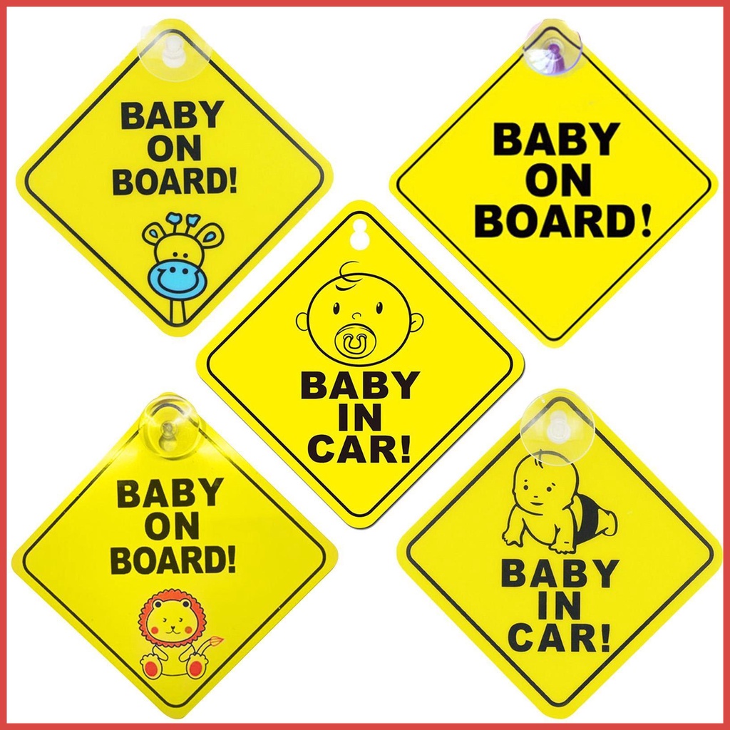 Baby Board Sign Stickers Baby on Board Reflective Decal Child in Car ...